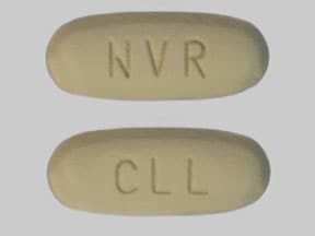Pill Finder: NVR CLL Yellow Elliptical / Oval - Medicine.com