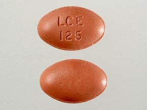 Pill Finder: LCE 125 Red Elliptical / Oval - Medicine.com