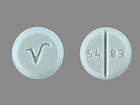 Pill Finder: V 54 83 Blue Round - Medicine.com