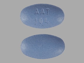 Pill Finder: AAT 104 Blue Elliptical / Oval - Medicine.com