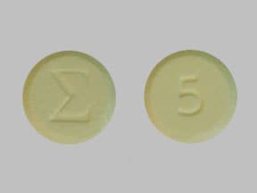 Pill Finder: E 5 Yellow Round - Medicine.com