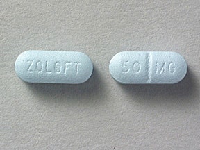 Pill Finder: ZOLOFT 50 MG Blue Elliptical / Oval - Medicine.com