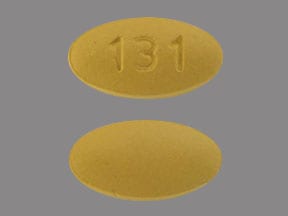 Pill Finder: 131 Yellow Elliptical / Oval - Medicine.com