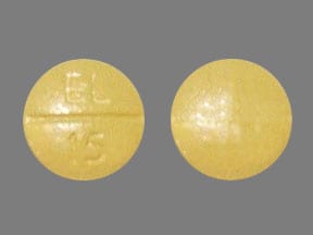Pill Finder: EL 15 Yellow Round - Medicine.com