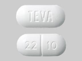 Pill Finder: TEVA 22 10 White Capsule-shape - Medicine.com