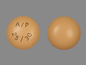 Pill Finder: A/P 25/30 Peach Round - Medicine.com