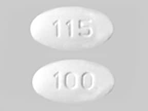 Pill Finder: 100 115 White Elliptical / Oval - Medicine.com