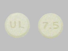 Pill Finder: U L 7.5 Yellow Round - Medicine.com