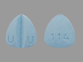 Pill Finder: U U 114 Blue Three-sided - Medicine.com