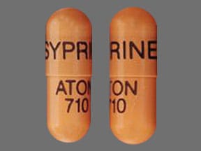Pill Finder: SYPRINE ATON 710 Brown Capsule-shape - Medicine.com
