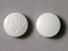 Pill Finder: 2410 V White Round - Medicine.com