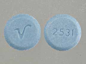 Pill Finder: V 2531 Blue Round - Medicine.com