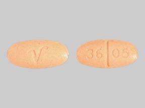 Pill Finder: V 36 05 Orange Elliptical / Oval - Medicine.com