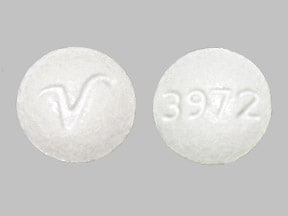 Pill Finder: 3972 V White Round - Medicine.com