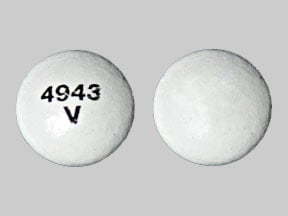 Pill Finder: V 4943 Gray Round - Medicine.com