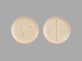 Pill Finder: 6148 V Peach Round - Medicine.com