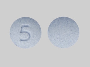 Pill Finder: 5 Blue Round - Medicine.com