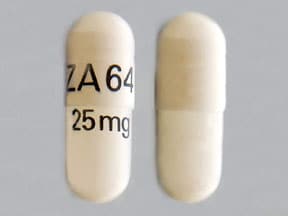 Pill Finder: ZA64 25 mg White Capsule-shape - Medicine.com