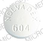 Pill Finder: LOGO NOLVADEX 604 White Round - Medicine.com