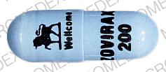 Pill Finder: Wellcome ZOVIRAX 200 Blue Capsule-shape - Medicine.com