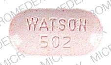 Pill Finder: WATSON 502 Pink Elliptical / Oval - Medicine.com