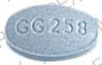 Pill Finder: GG 258 Blue Elliptical / Oval - Medicine.com