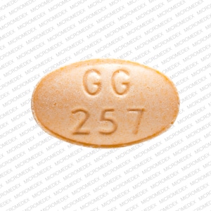 Pill Finder: GG 257 Orange Elliptical / Oval - Medicine.com