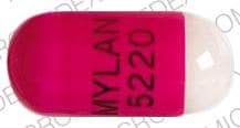 Pill Finder: MYLAN 5220 Pink Capsule-shape - Medicine.com