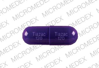 Pill Finder: Tiazac 120 Tiazac 120 Purple Capsule-shape - Medicine.com
