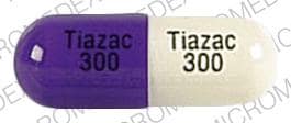 Pill Finder: Tiazac 300 Tiazac 300 Purple Capsule-shape - Medicine.com