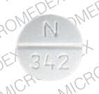 Pill Finder: N 342 1.25 White Round - Medicine.com
