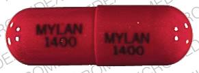 Pill Finder: MYLAN 1400 MYLAN 1400 Orange Capsule-shape - Medicine.com