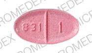 Pill Finder: barr 831 1 Pink Elliptical / Oval - Medicine.com