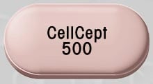 Pill Finder: CellCept 500 Roche Pink Elliptical / Oval - Medicine.com