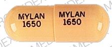 Pill Finder: MYLAN 1650 MYLAN 1650 Beige Capsule-shape - Medicine.com