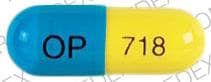 Pill Finder: OP 718 Blue Capsule-shape - Medicine.com