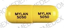 Pill Finder: MYLAN 5050 MYLAN 5050 Yellow Capsule-shape - Medicine.com