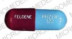 Pill Finder: FELDENE PFIZER 322 Red Capsule-shape - Medicine.com