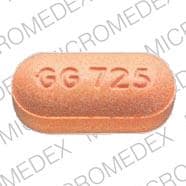 Pill Finder: GG 725 Orange Elliptical / Oval - Medicine.com