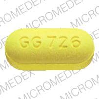 Pill Finder: GG 726 Yellow Elliptical / Oval - Medicine.com
