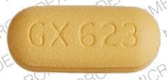 Pill Finder: GX 623 Yellow Elliptical / Oval - Medicine.com