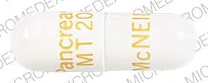 Pill Finder: McNEIL Pancrease MT 20 White Capsule-shape - Medicine.com