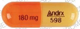Pill Finder: 180 mg Andrx 598 Orange Capsule-shape - Medicine.com