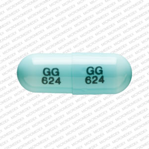 Pill Finder: GG 624 GG 624 Green Capsule-shape - Medicine.com