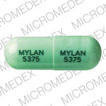 Pill Finder: MYLAN 5375 MYLAN 5375 Green Capsule-shape - Medicine.com