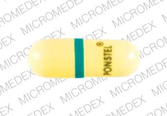 Pill Finder: FHPC 400 PONSTEL Yellow Capsule-shape - Medicine.com