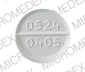 Pill Finder: 0524 0405 White Round - Medicine.com