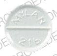Pill Finder: MYLAN 216 40 White Round - Medicine.com