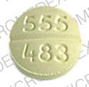 Pill Finder: barr 555 483 Yellow Round - Medicine.com