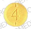 Pill Finder: 4 RW Yellow Round - Medicine.com